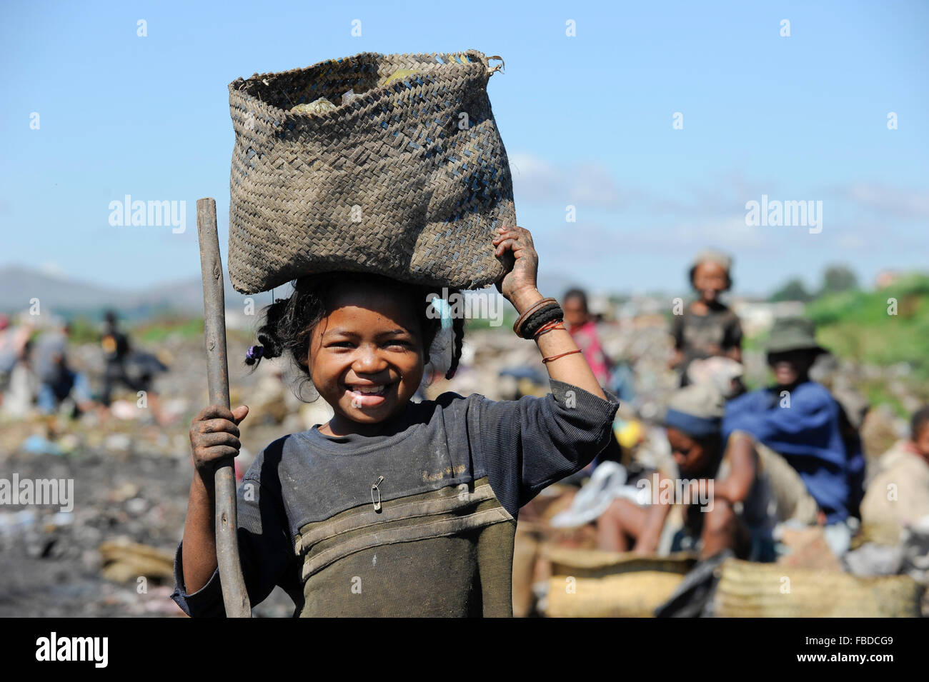 MADAGASCAR Antananarivo, dumping site, people live from waste picking ...