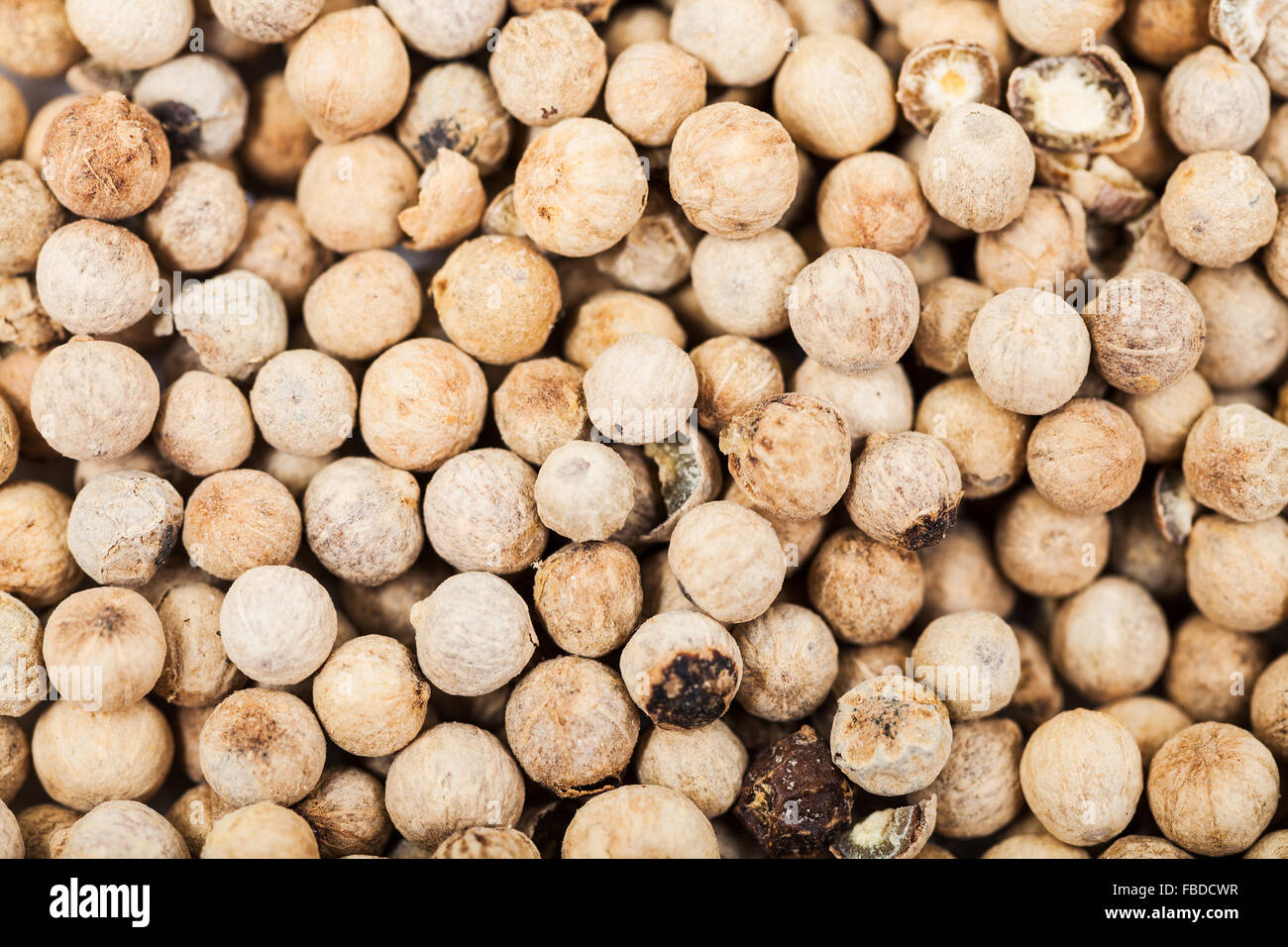 food background - white pepper peppercorns close up Stock Photo - Alamy