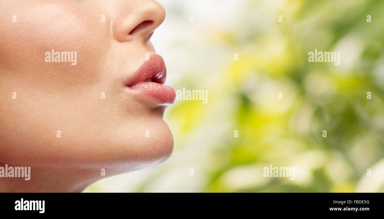 Female young close up lips mouth hi-res stock photography and images ...