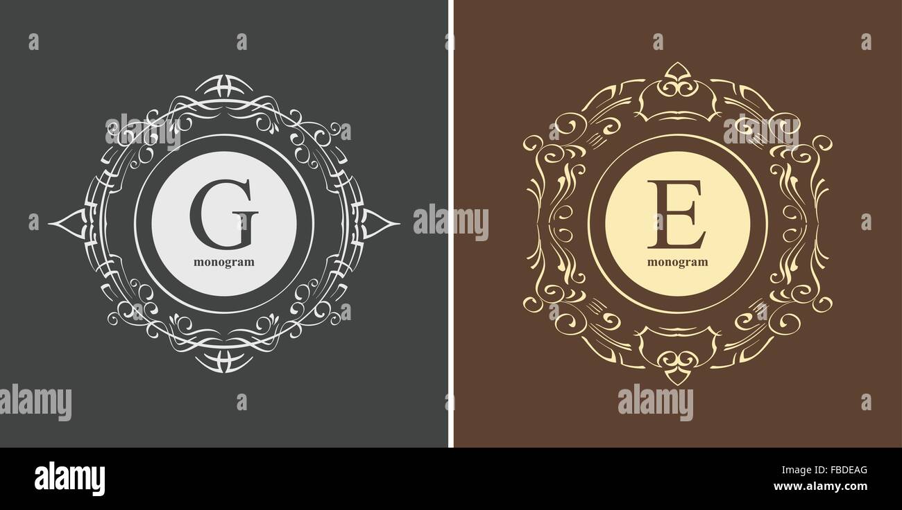 Elegant monogram design template Stock Vector Image & Art - Alamy