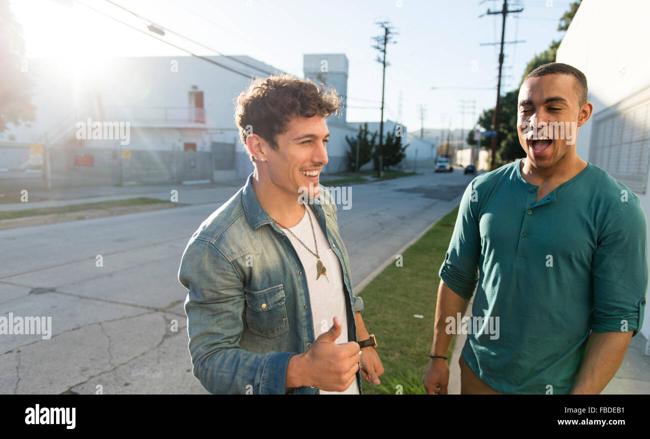 Two men talking standing outside hi-res stock photography and images ...