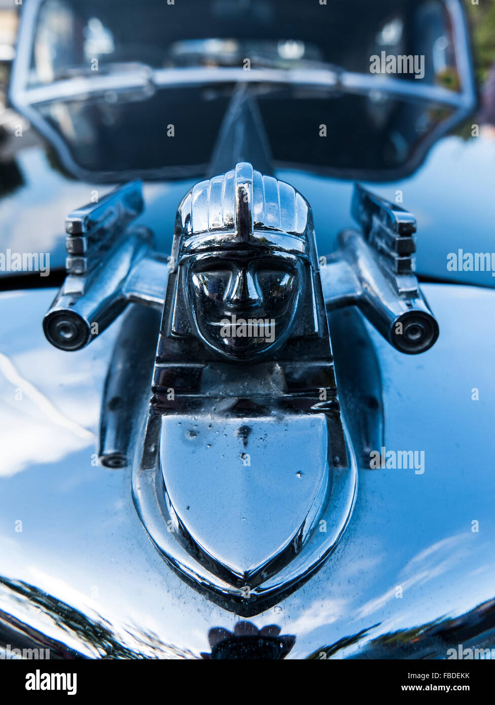 Detail of Vintage Car Bonnet Stock Photo - Alamy