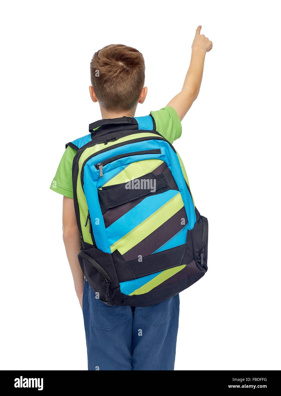 happy student boy with school bag Stock Photo - Alamy