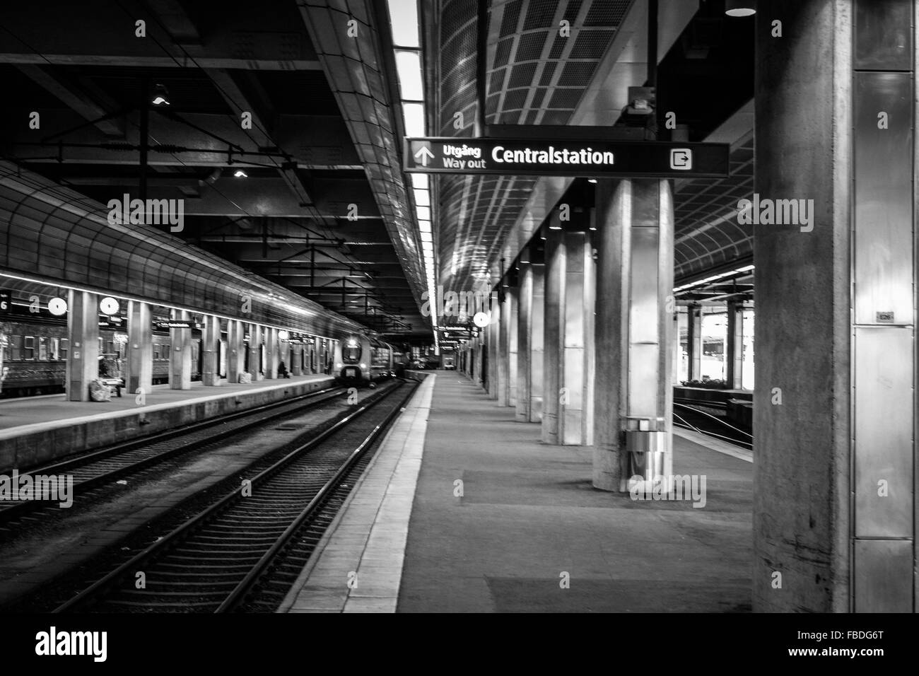 Train And Railroad Station Platform Stock Photo - Alamy
