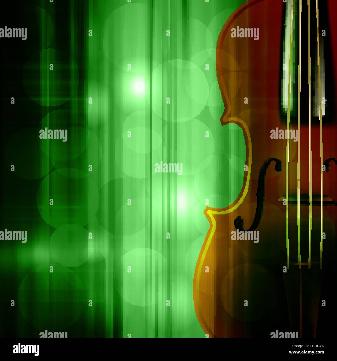abstract green music background with violin Stock Vector Image & Art ...