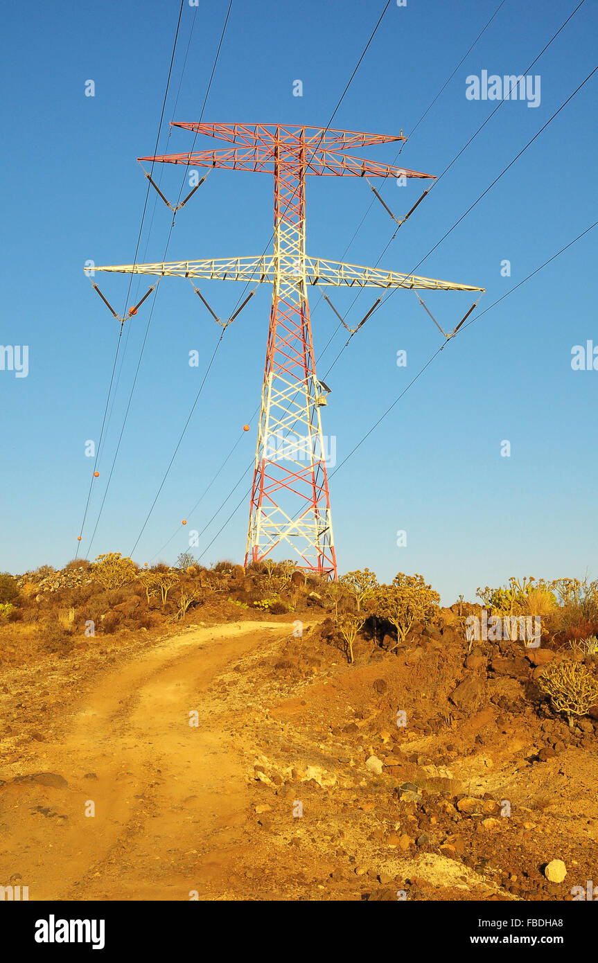 Electric Power Line Pylon Stock Photo - Alamy
