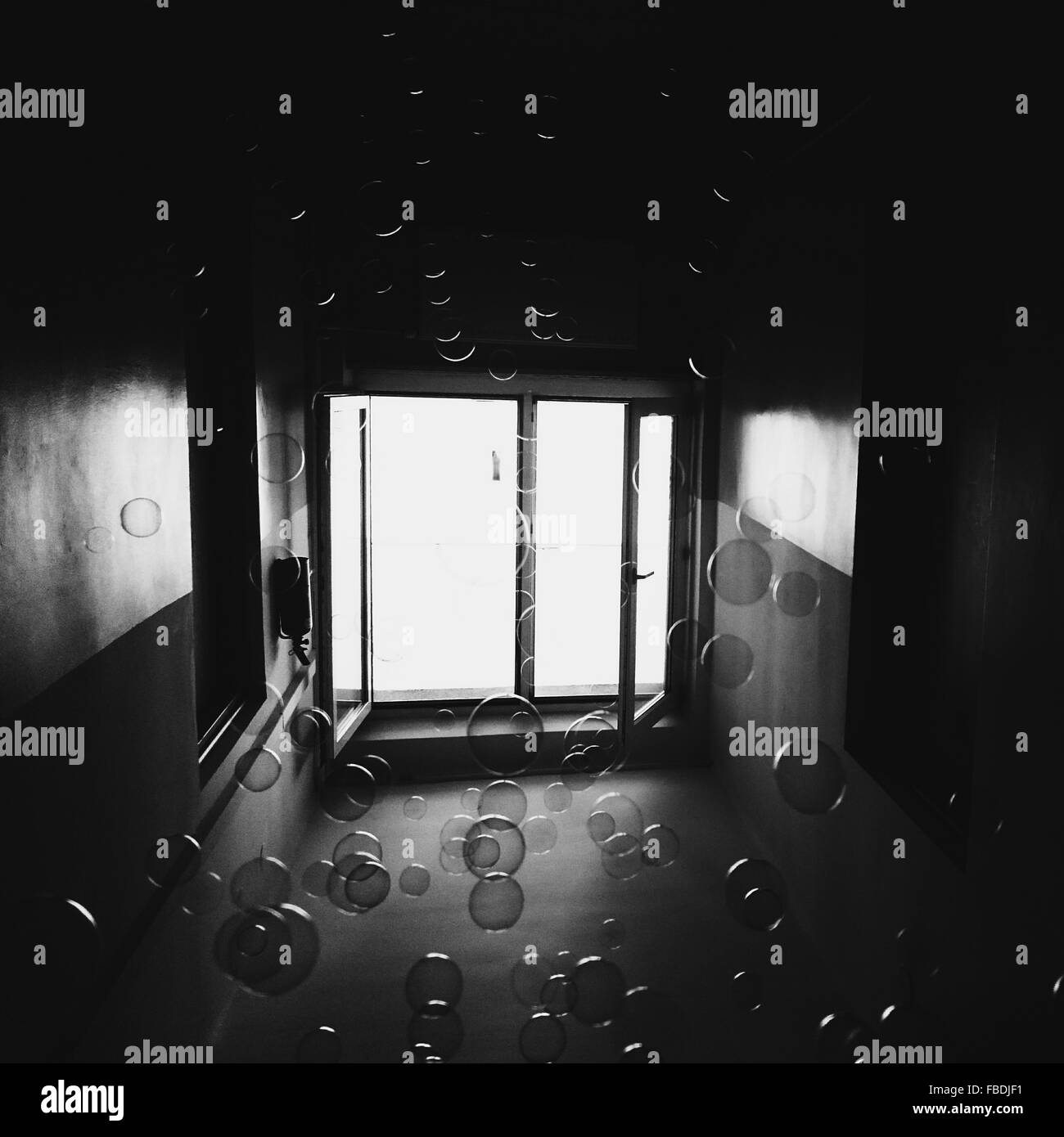 Close-Up Of Glass With Circular Shapes Stock Photo - Alamy