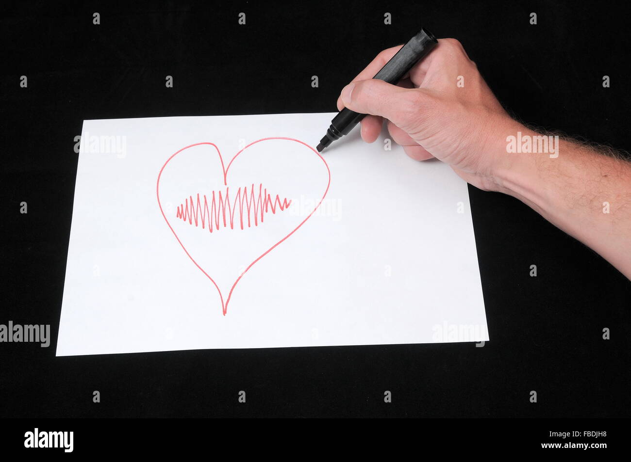 How to draw a hand holding heart hi-res stock photography and images ...