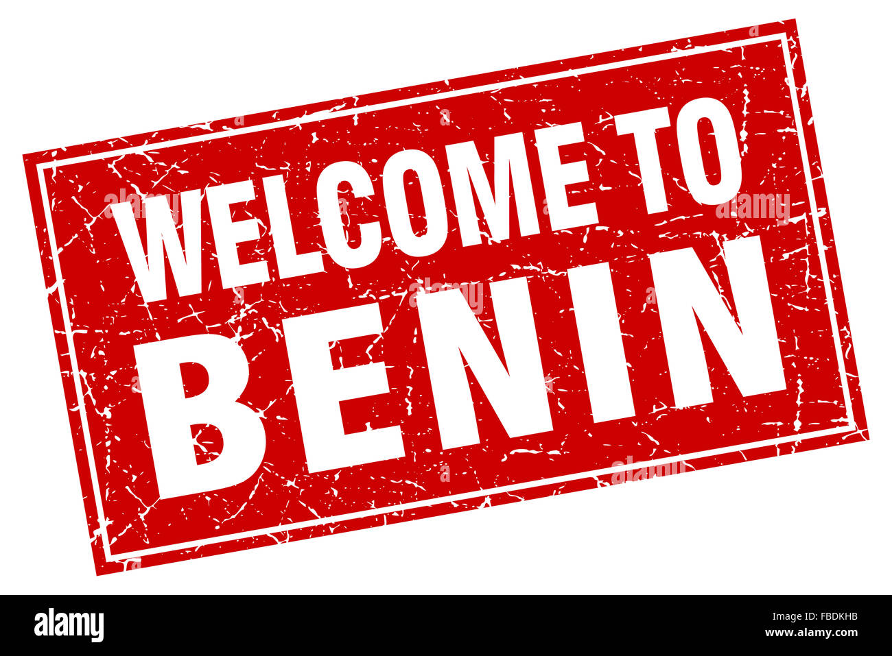 Benin red square grunge hi-res stock photography and images - Alamy