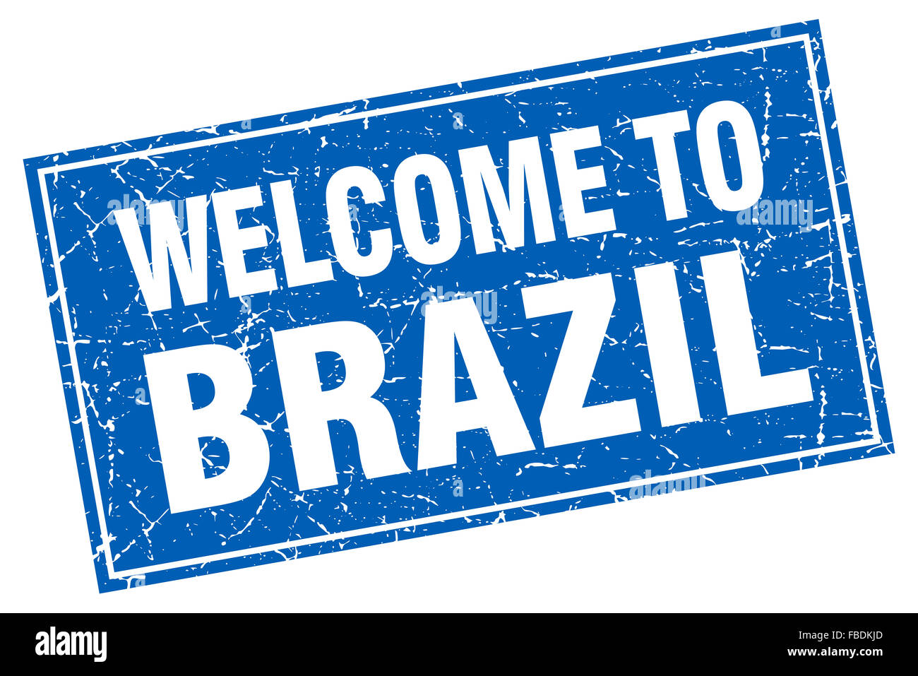 Welcome brazil stamp hi-res stock photography and images - Alamy