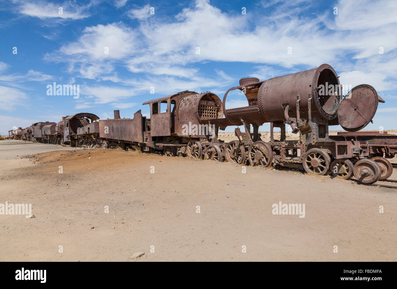 Uyuni train graveyard Stock Photo - Alamy