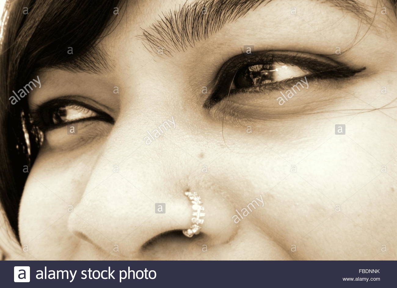Indian Woman Nose Ring Stock Photos & Indian Woman Nose Ring Stock ...