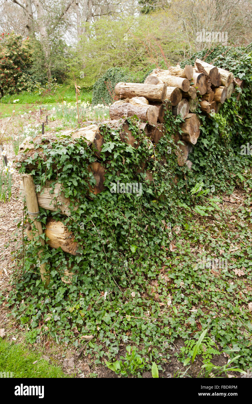 Log wood pile garden hi-res stock photography and images - Alamy