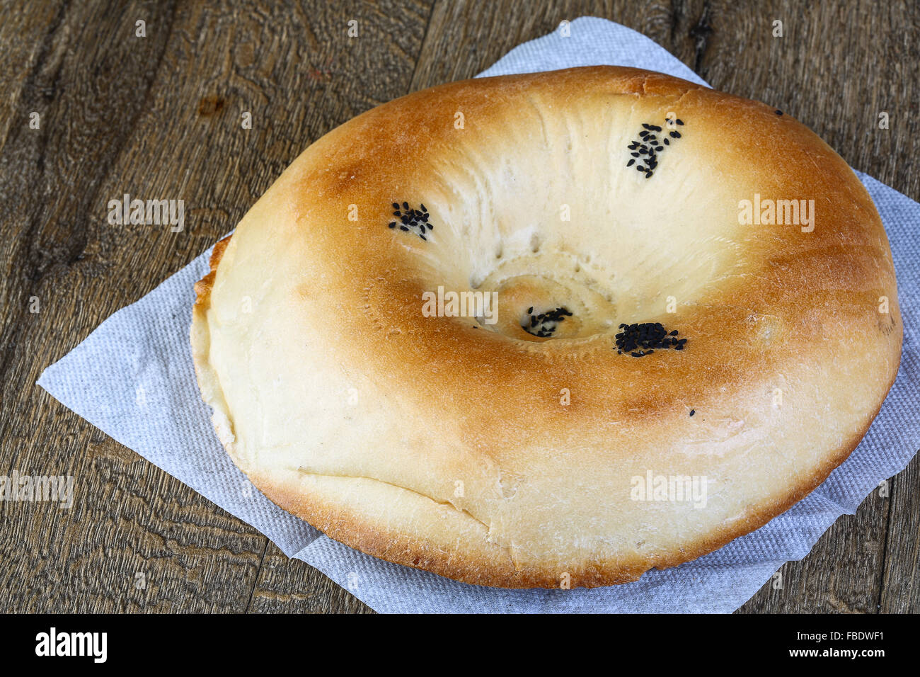 Traditional uzbek flatbread sesame hi-res stock photography and images ...