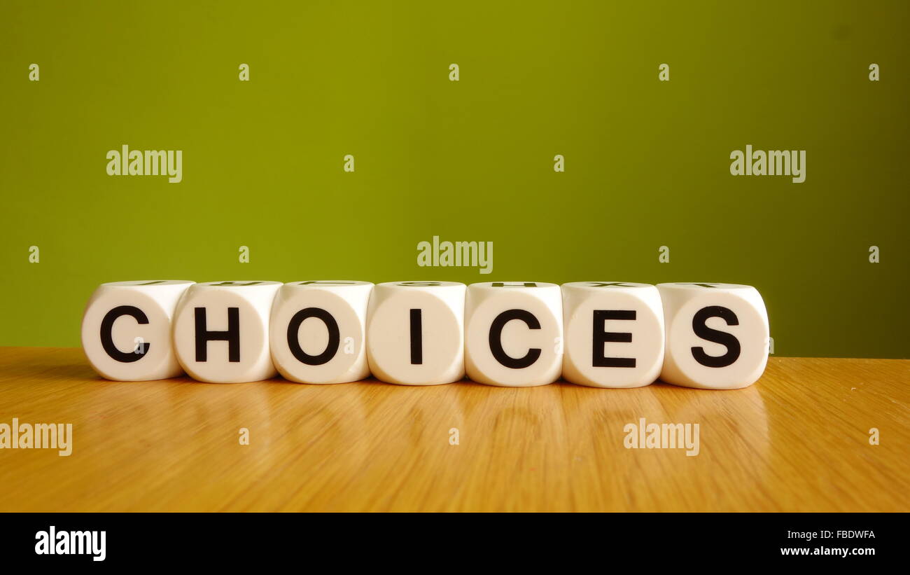 Choices hi-res stock photography and images - Alamy