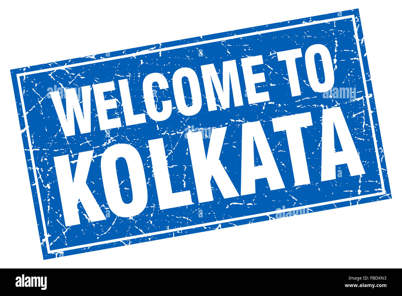 Welcome kolkata blue square grunge hi-res stock photography and images ...