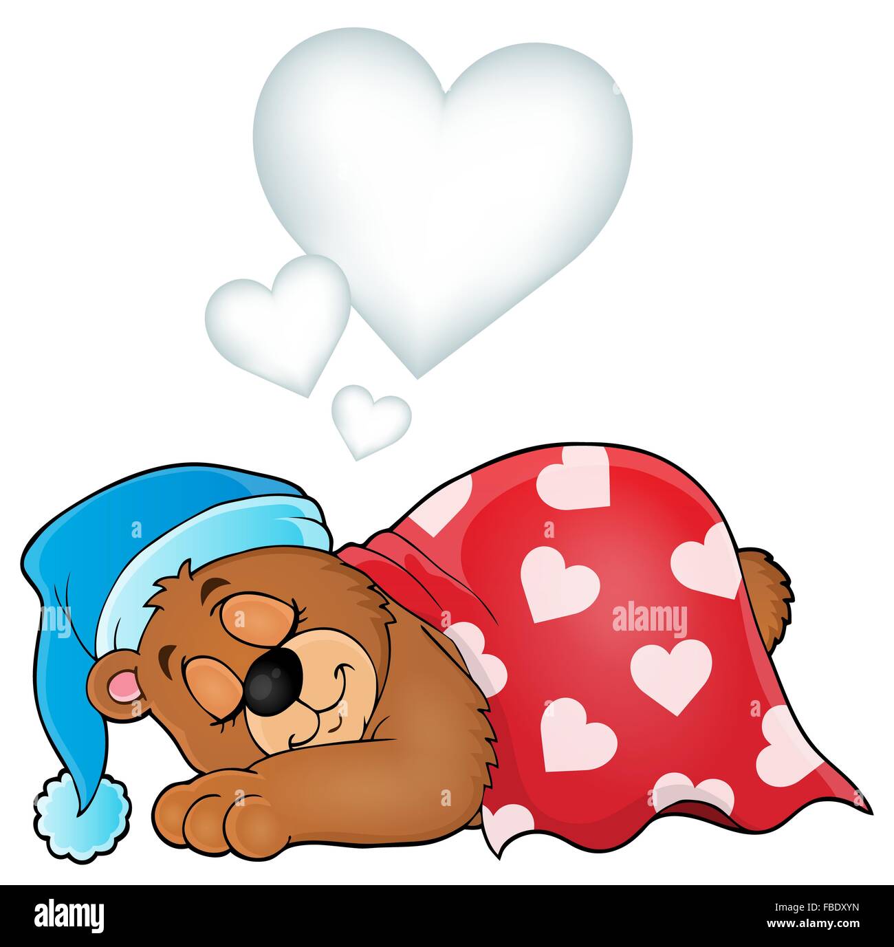 Bear with heart theme image 3 - picture illustration Stock Photo - Alamy