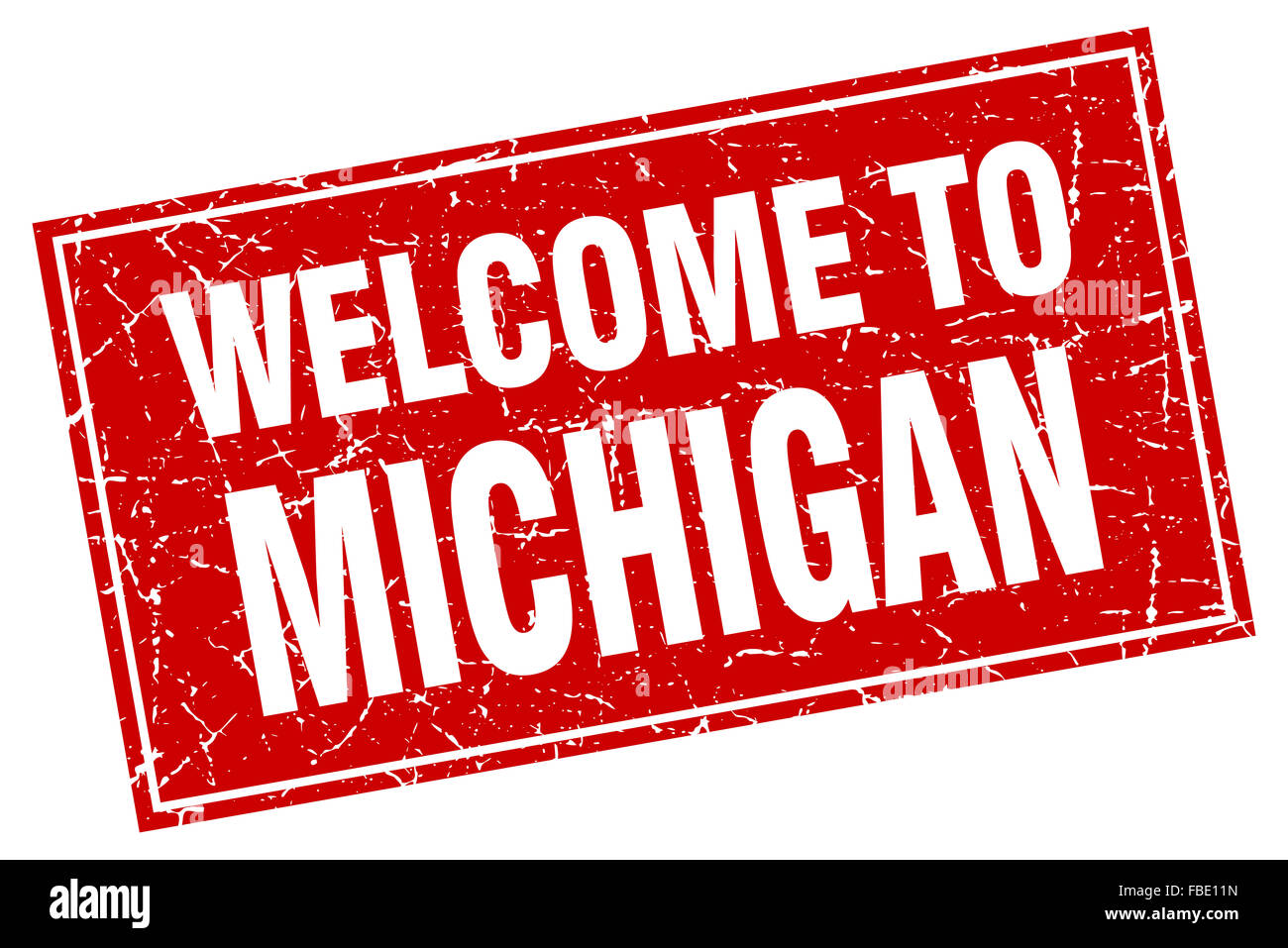 Welcome to michigan sign Cut Out Stock Images & Pictures - Alamy