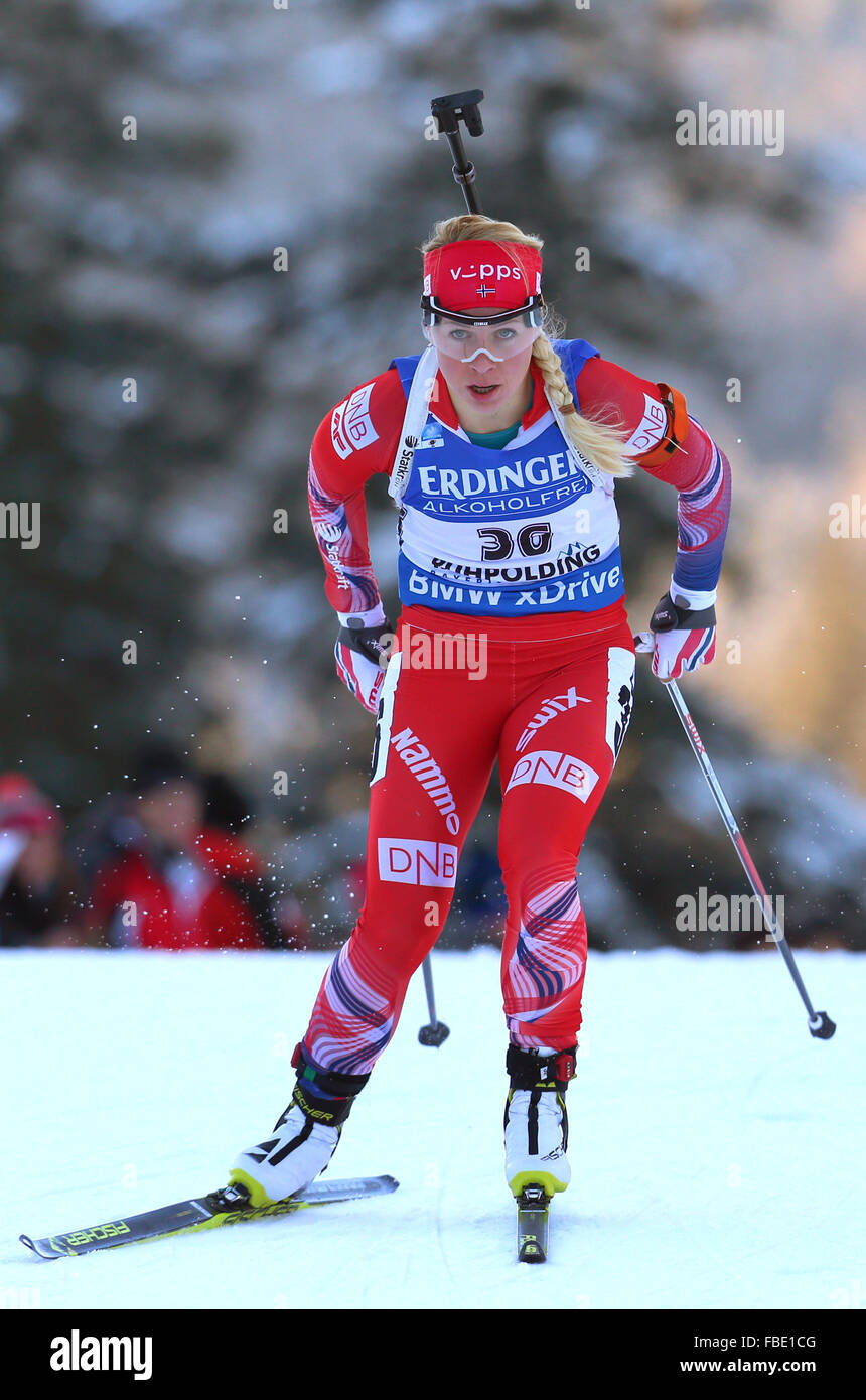 Ruhpolding, Germany. 14th Jan, 2016. Tiril Eckhoff of Norway in action ...