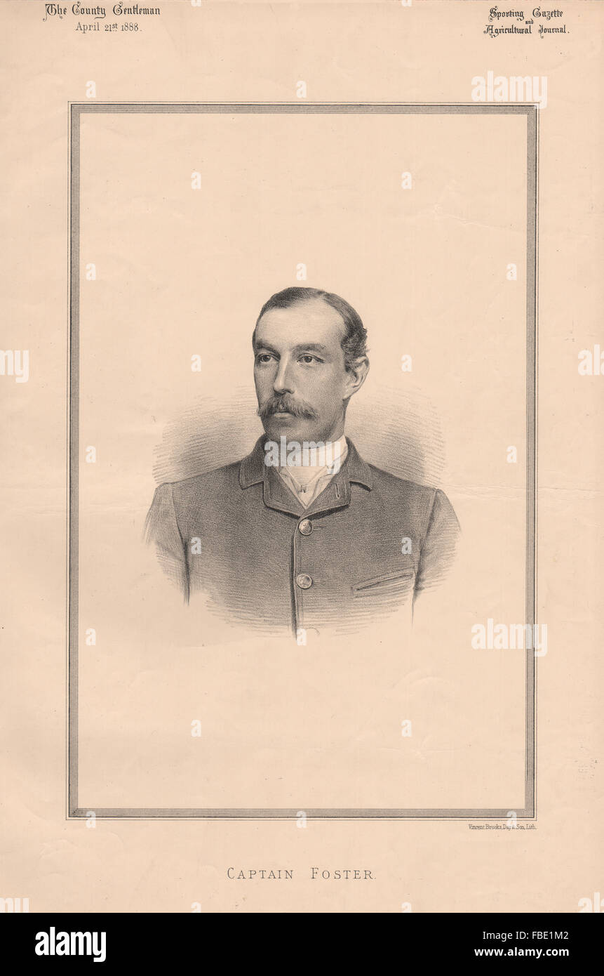Captain Foster, antique print 1888 Stock Photo - Alamy