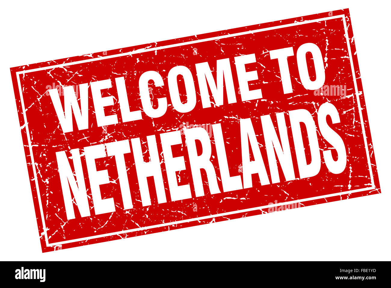 Welcome netherlands red stamp hi-res stock photography and images - Alamy