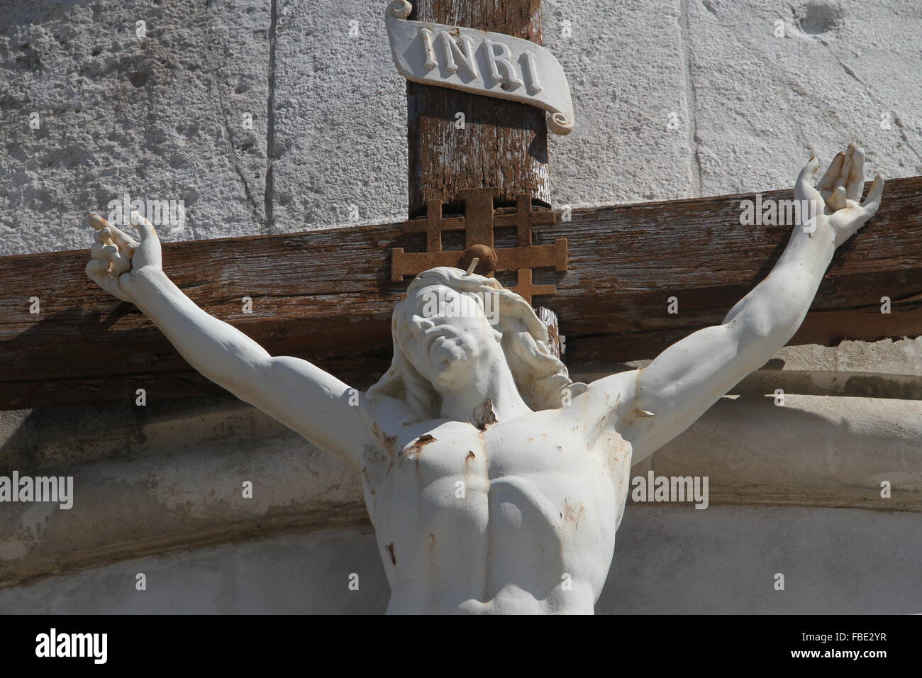 Statue Of Crucified Jesus Christ At Church Stock Photo - Alamy