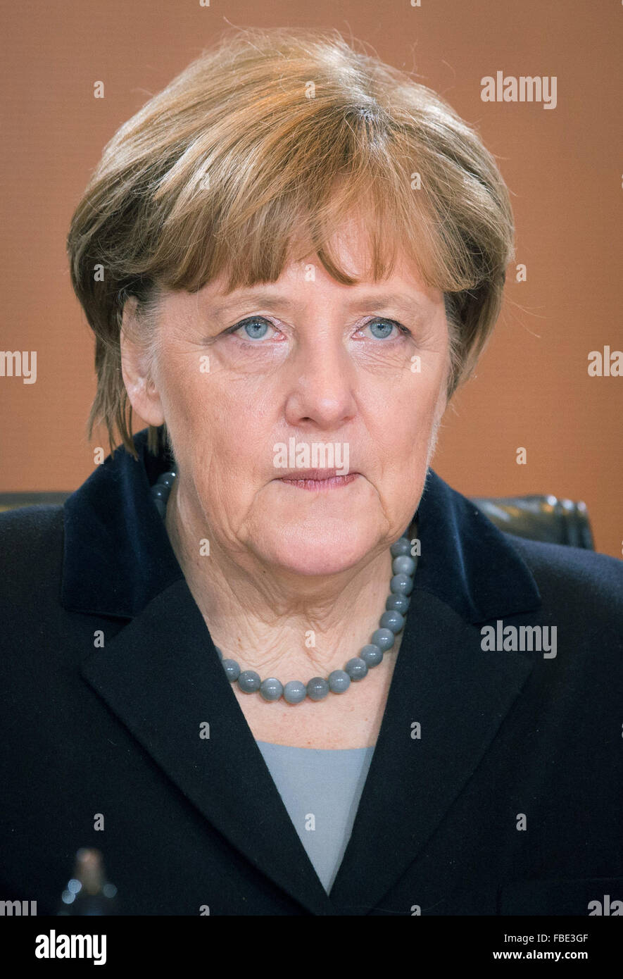 German Chancellor Angela Merkel attends the federal cabinet meeting in ...