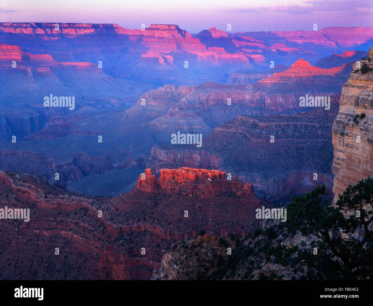Sunset at Hopi Point Grand Canyon Arizona USA Stock Photo - Alamy