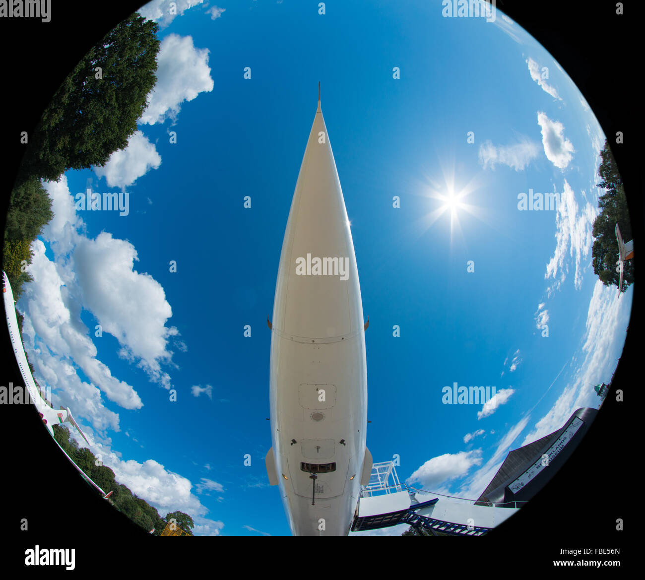 Concorde nose at Brooklands Museum Stock Photo - Alamy