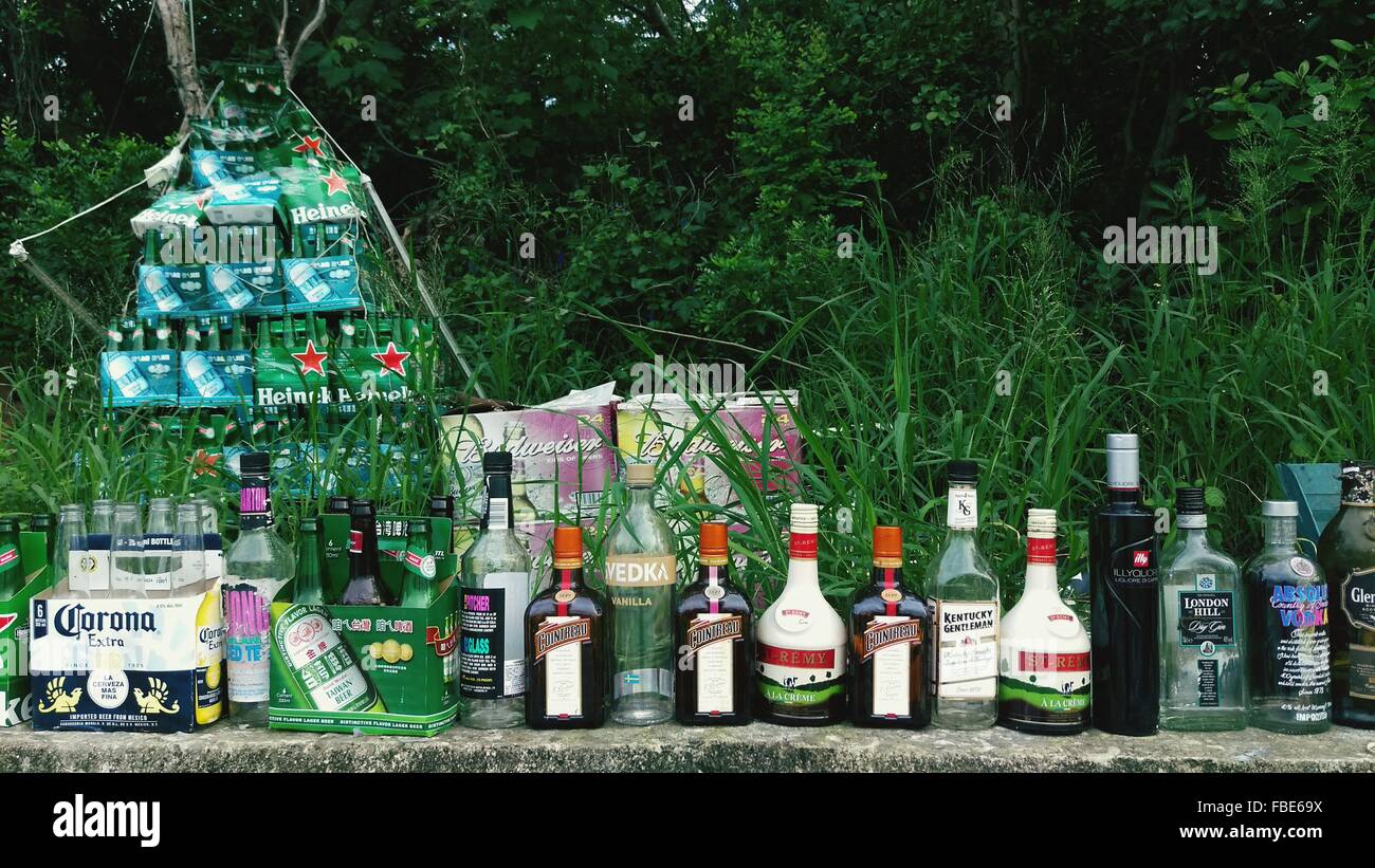 Empty Alcohol Bottles High Resolution Stock Photography and Images - Alamy