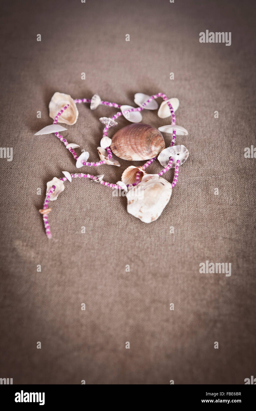necklace of beads and shells Stock Photo - Alamy
