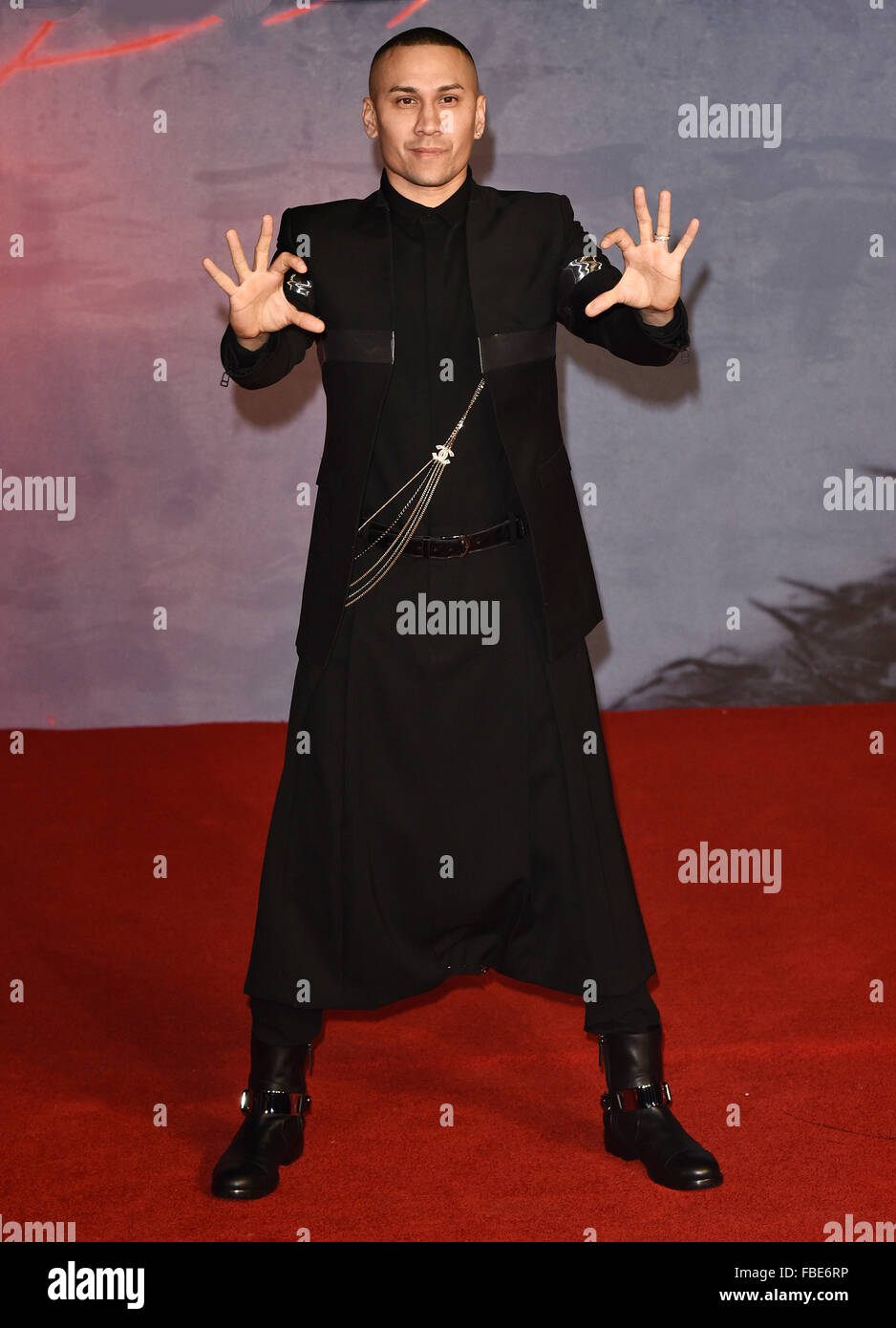 London, UK. 14th January, 2016. Taboo (The Black Eyed Peas) at the UK ...