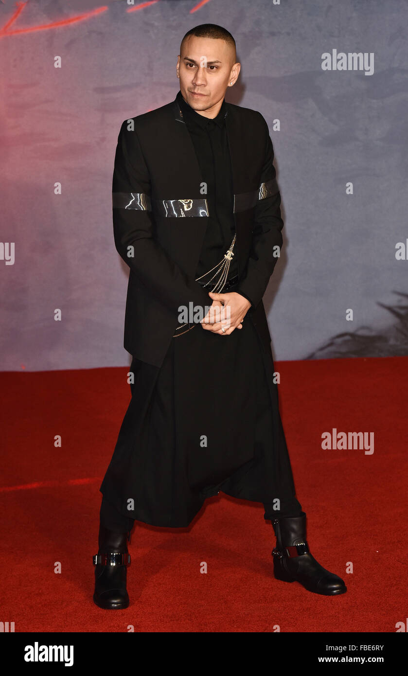 London, UK. 14th January, 2016. Taboo (The Black Eyed Peas) at the UK ...