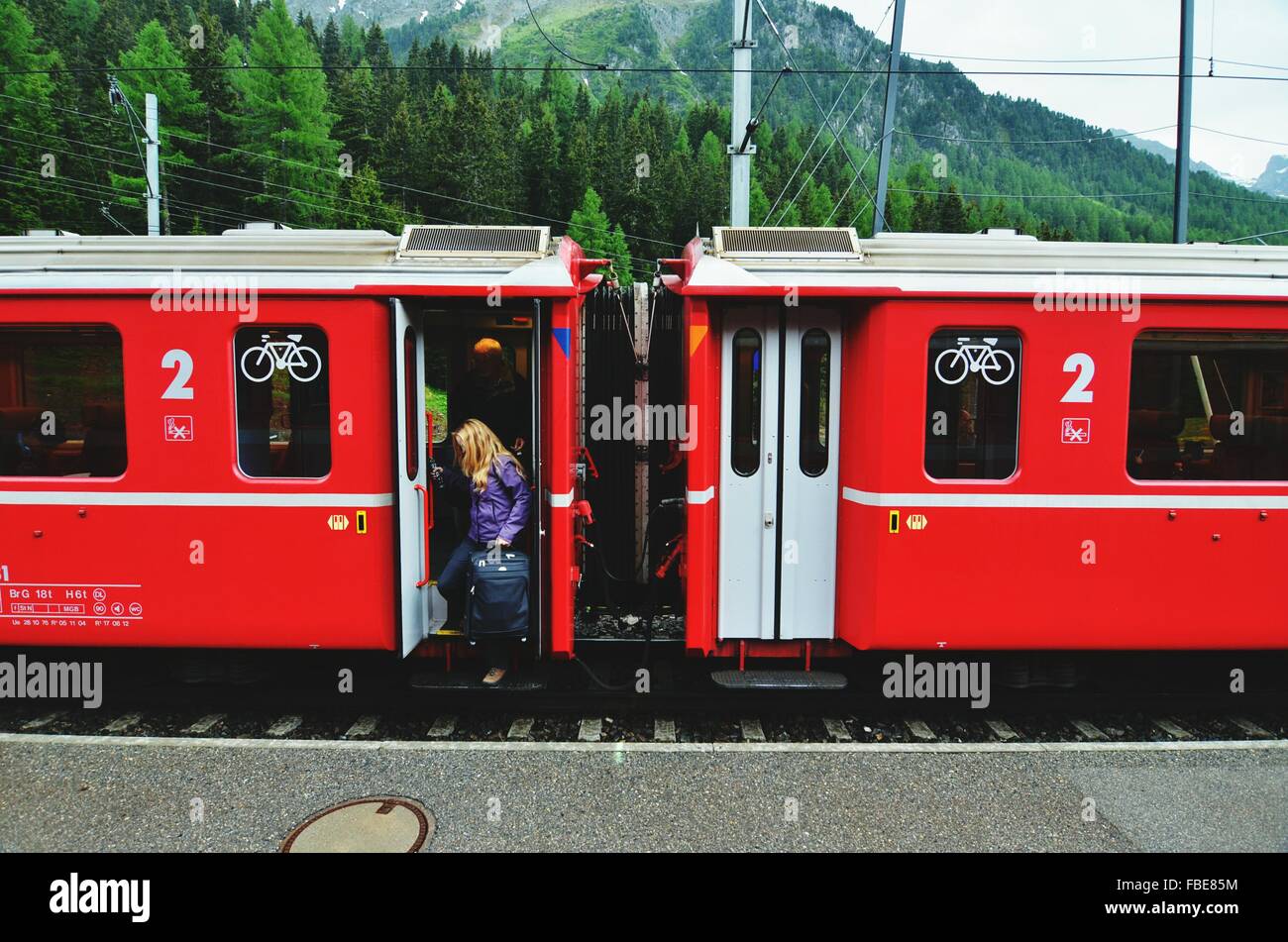 Getting off train hi-res stock photography and images - Alamy