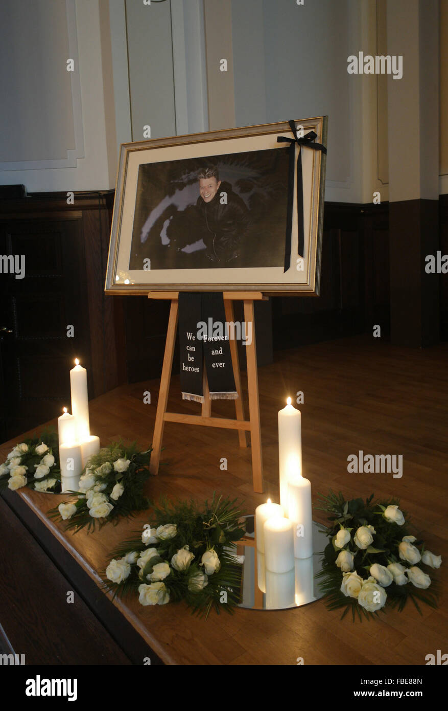 A memorial service for David Bowie is held at the former Hansa studios ...