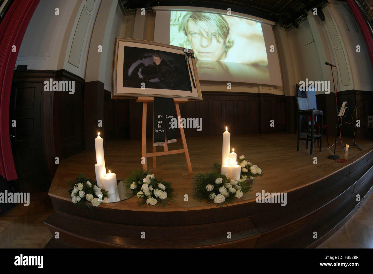 A memorial service for David Bowie is held at the former Hansa studios ...