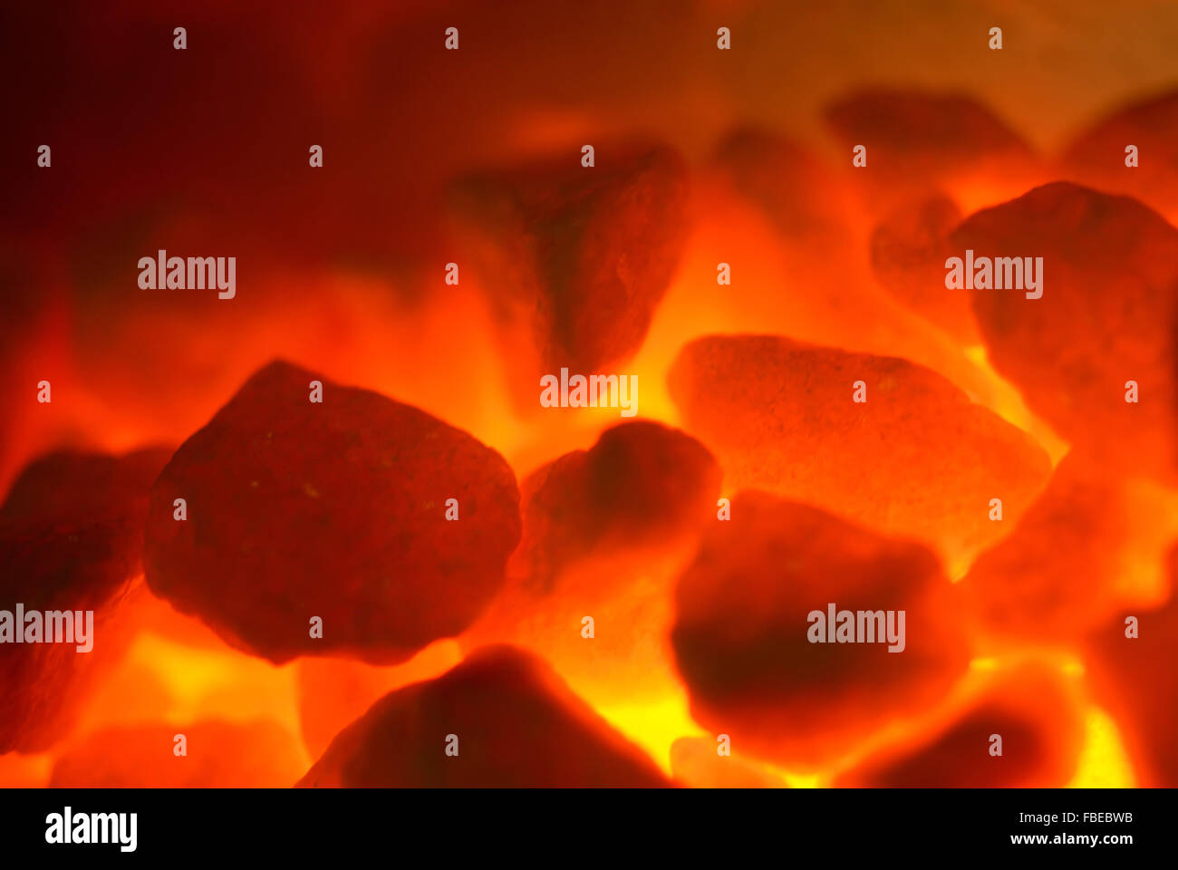 Solid Fuel Fire / Coal fire Stock Photo - Alamy