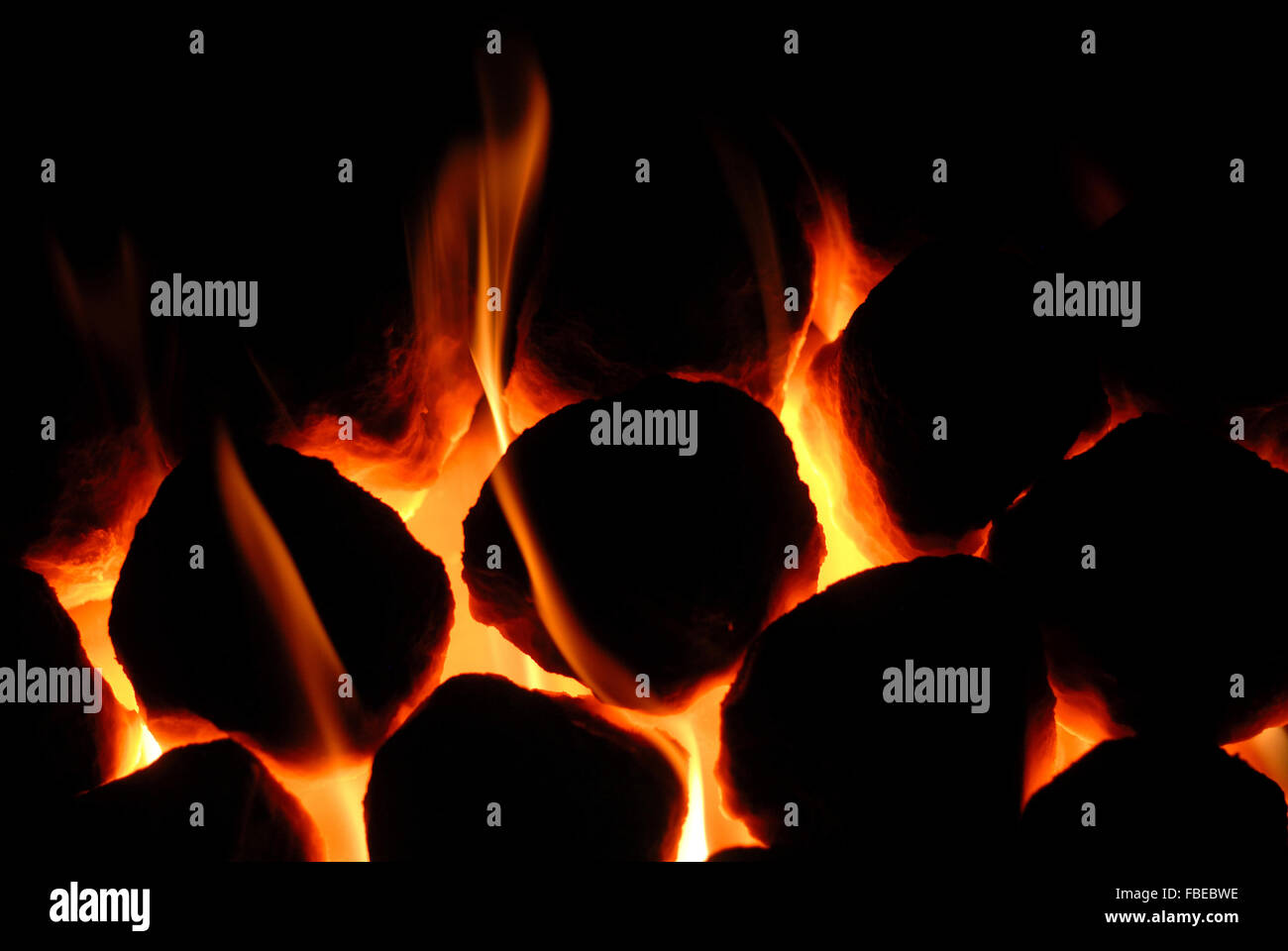 Solid Fuel Fire / Coal fire Stock Photo - Alamy