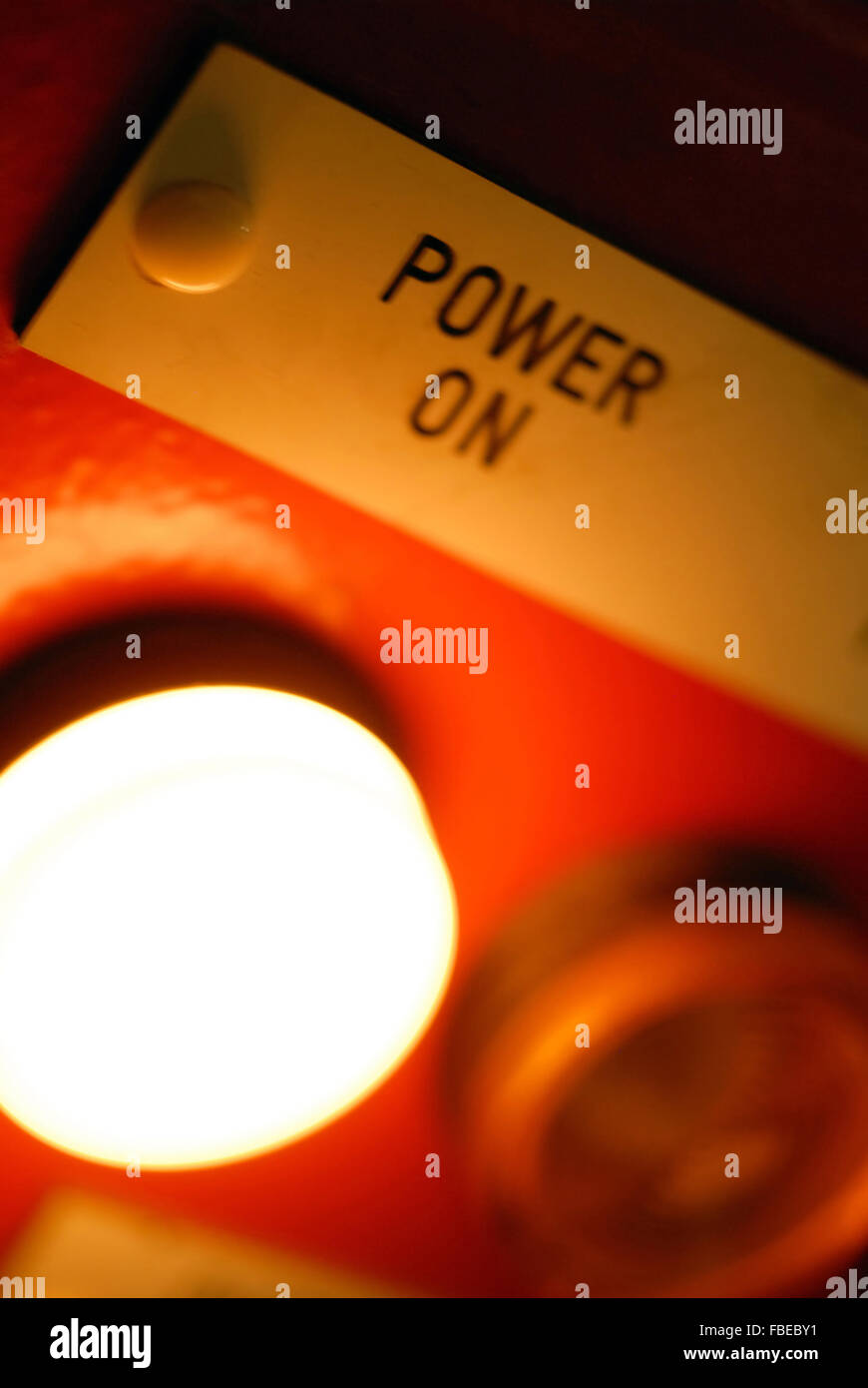power on button Stock Photo - Alamy