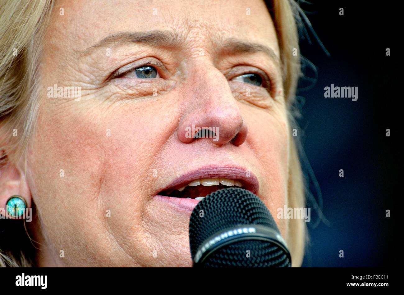 Natalie Bennett, leader of the Green Party, speaking at the 'Refugees ...