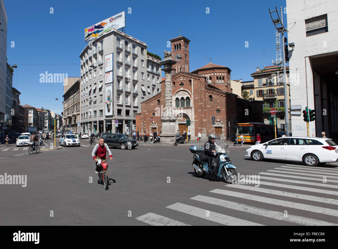 basilica collegiata prepositurale di san babila,piazza san babila,milan ...