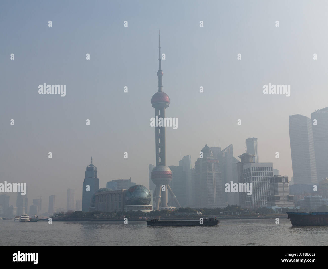 Jan. 15, 2016 - Shanghai, China- Smog and air pollution hits Shanghai ...