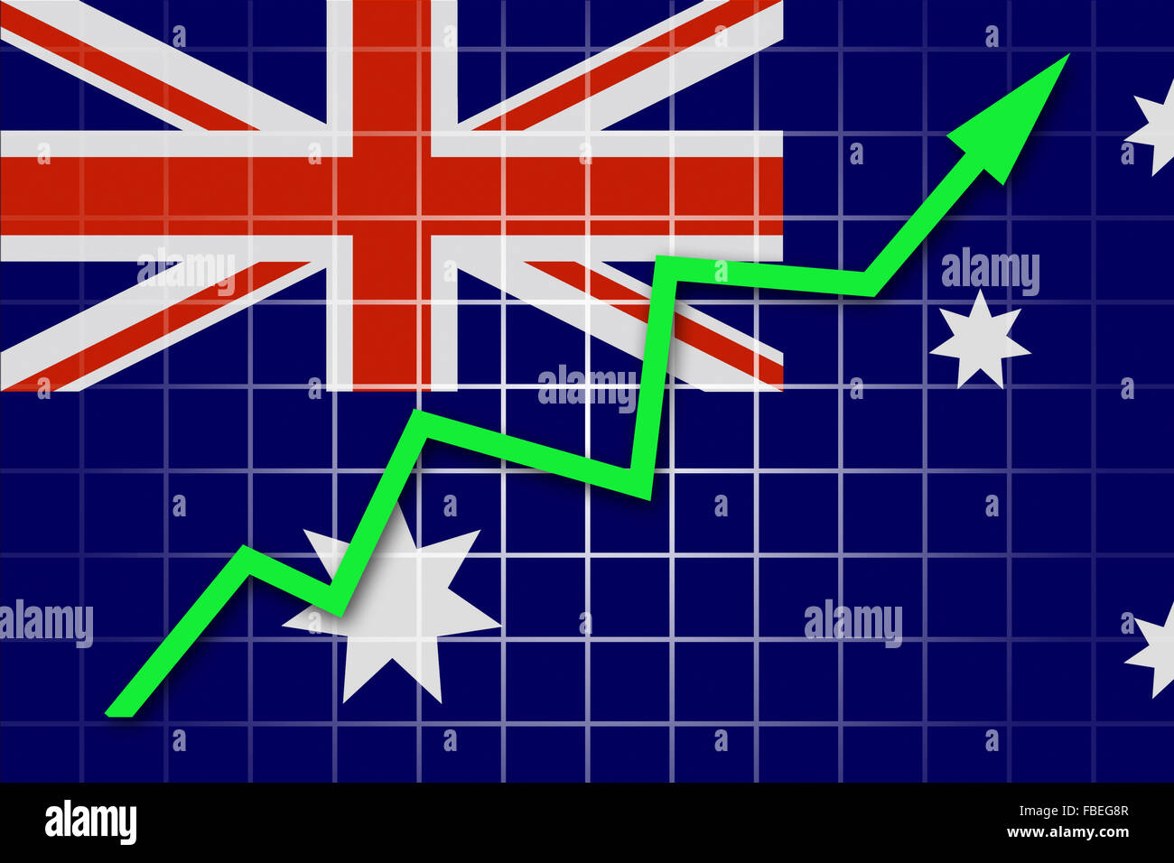 The Australian flag Stock Photo - Alamy
