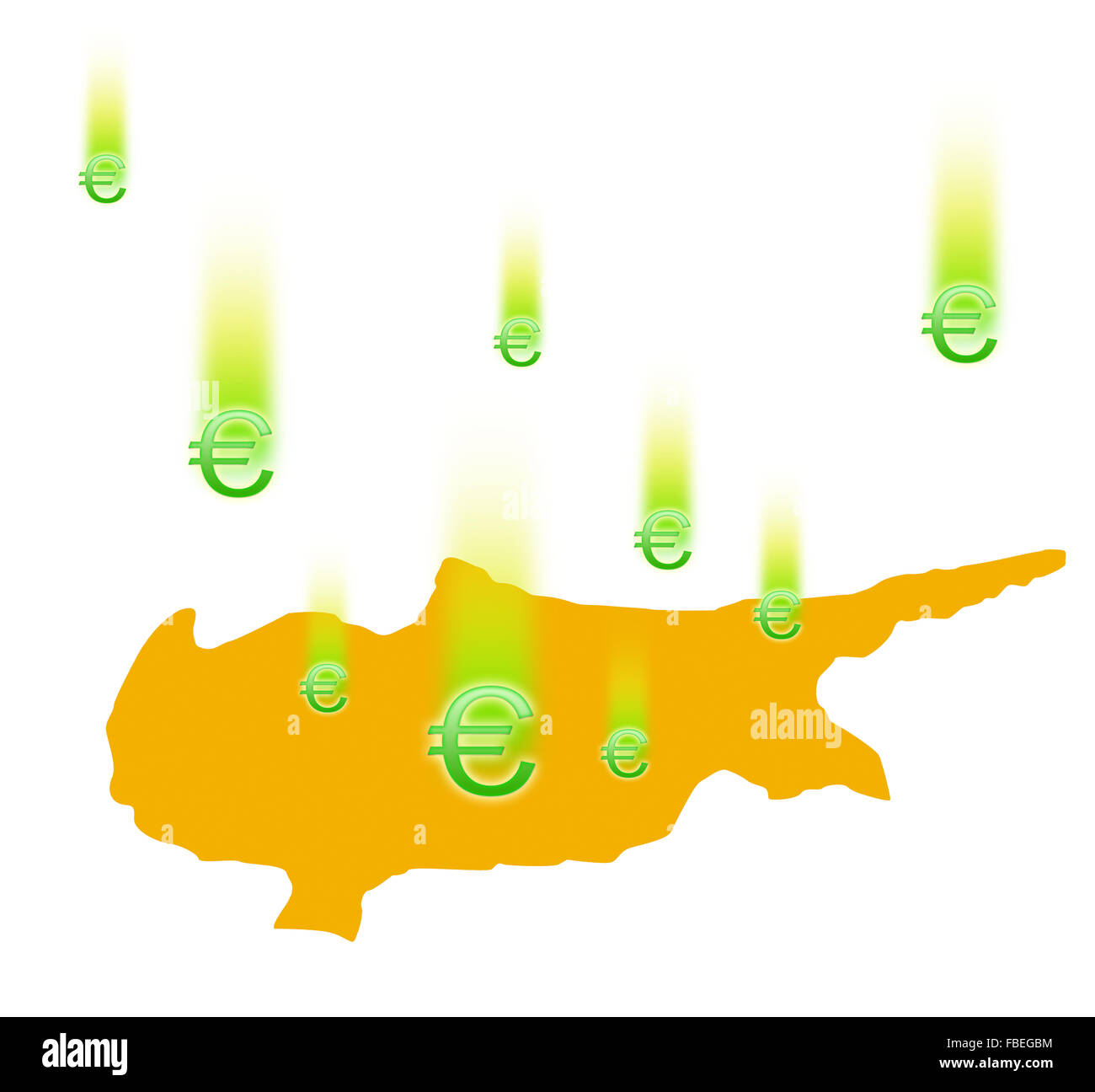 Cyprus and falling signs the Euromoney Stock Photo - Alamy