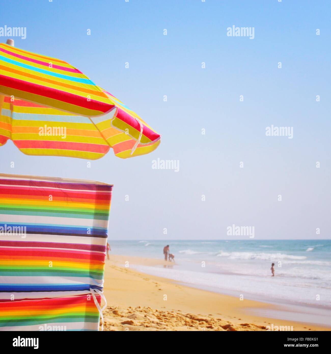 Umbrella at beach hi-res stock photography and images - Alamy