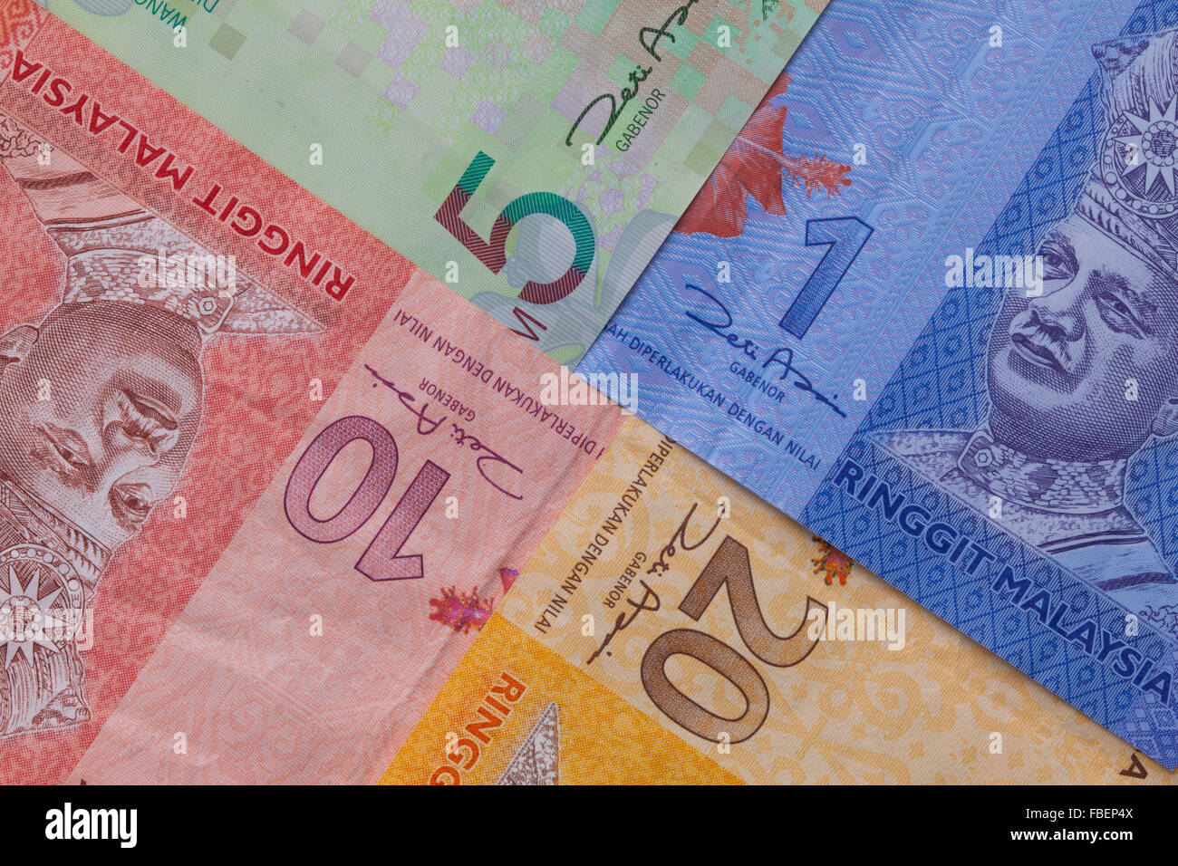 Different banknote and of Ringgit of Malaysia Stock Photo - Alamy