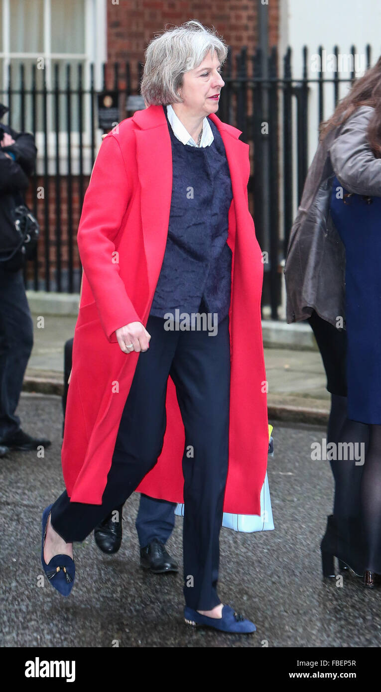 Home Secretary Teresa May walks along Downing St Featuring: Teresa May ...