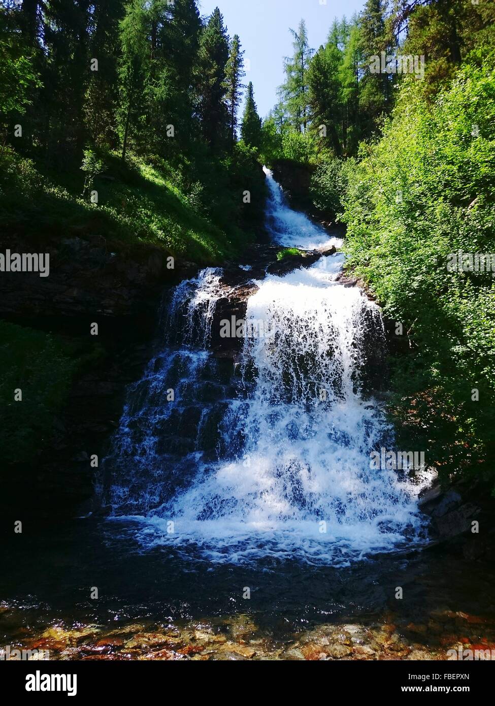 View Of Waterfall Stock Photo - Alamy