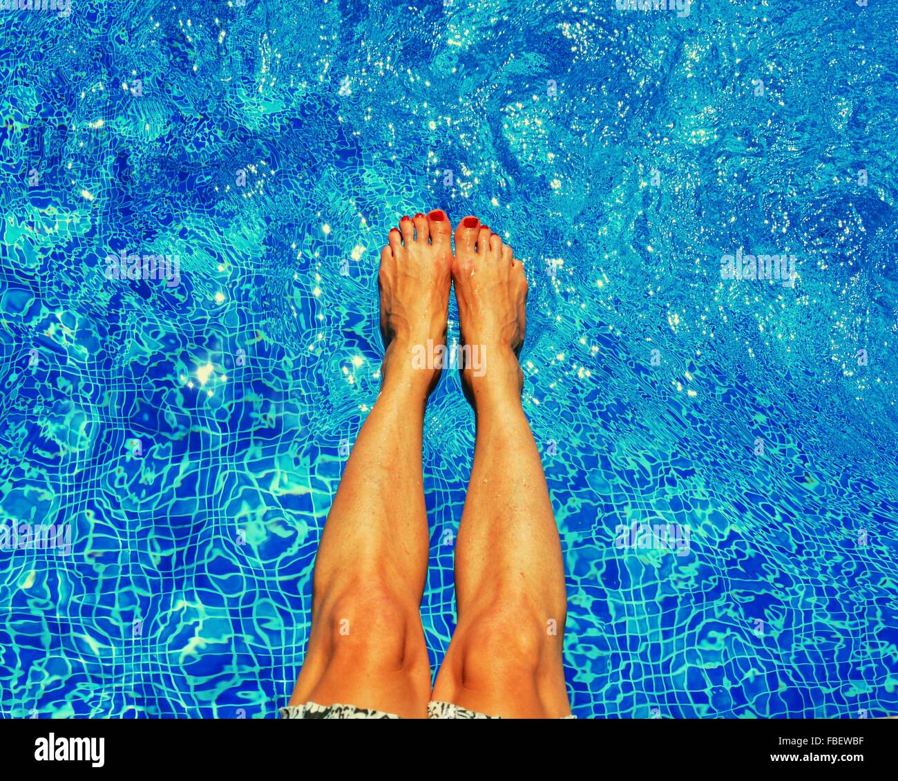 Pool feet woman hi-res stock photography and images - Alamy