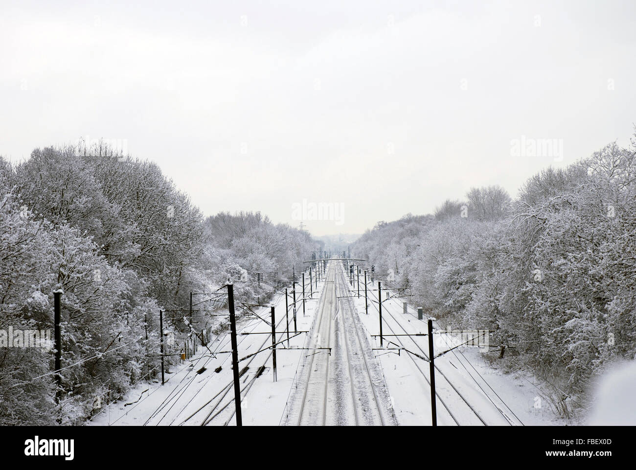 Snow train tracks hi-res stock photography and images - Alamy
